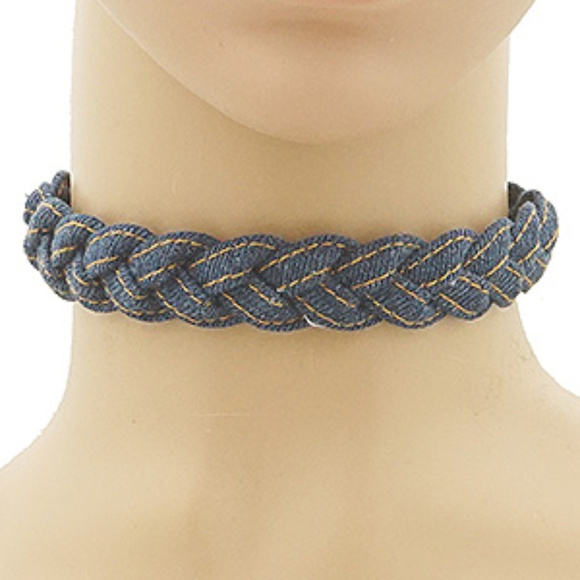 Jewelry | Braided Denim Choker Necklace | Poshmark